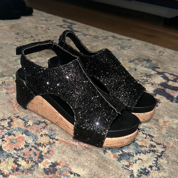 Shoes | Glitter Wedges | Poshmark